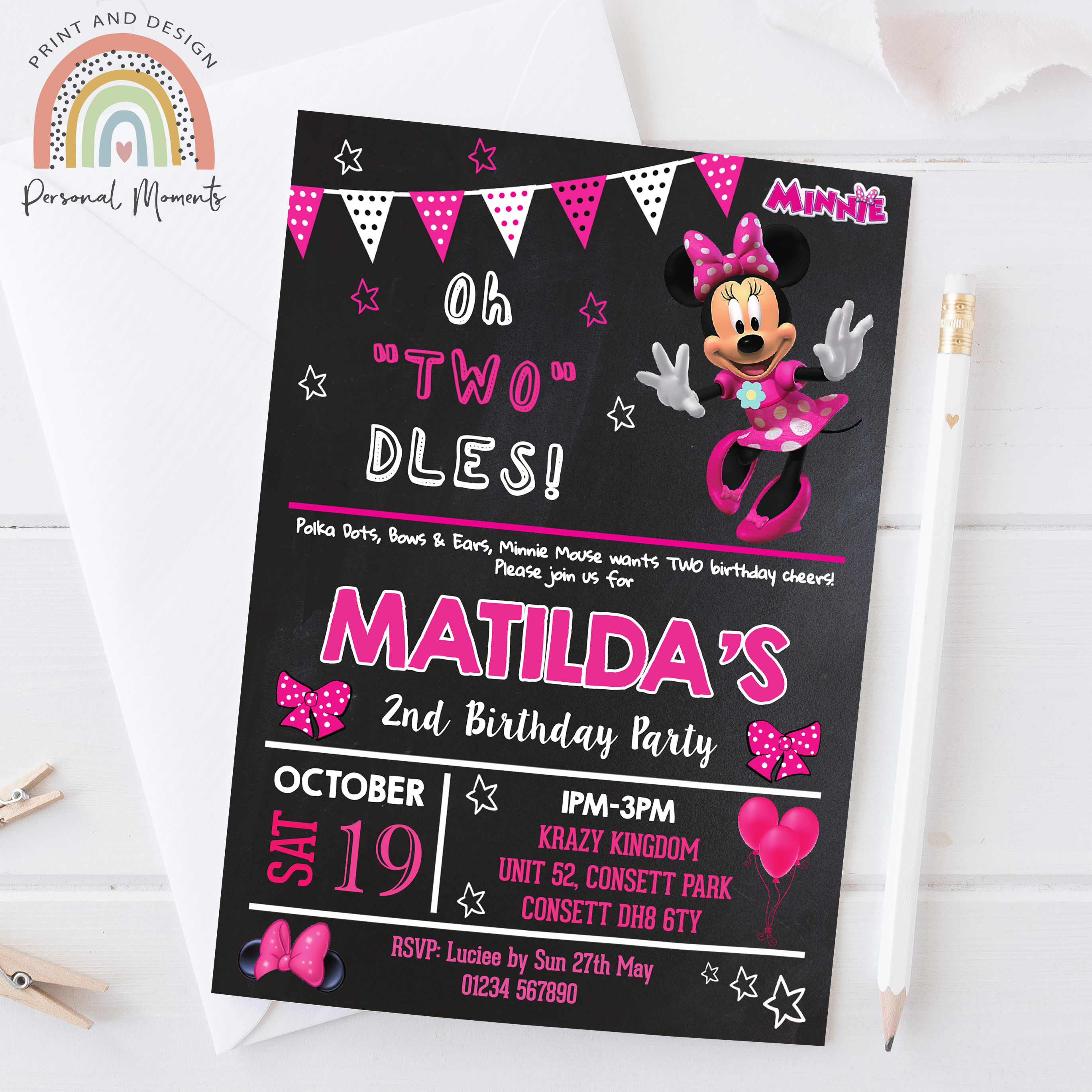 Minnie Mouse Invitation Message